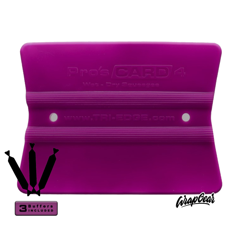 Tri-Edge Pro's Card 4 Fuchsia+3 Losse Buffers - WrapGear