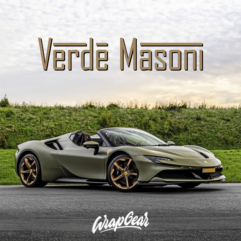 Oracal Ferrari Verde Masoni Opaco Satin Custom Colors by WrapGear ...